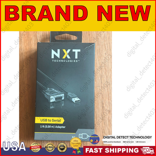 NXT Technologies USB to Serial Adapter Cable Transfer, 1 ft, Black, New ...