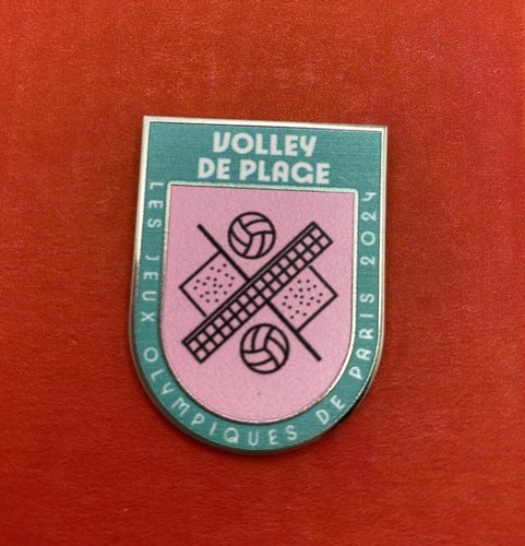 2024 Paris Olympics Pin Badge - Pictogram - Beach Volleyball | eBay
