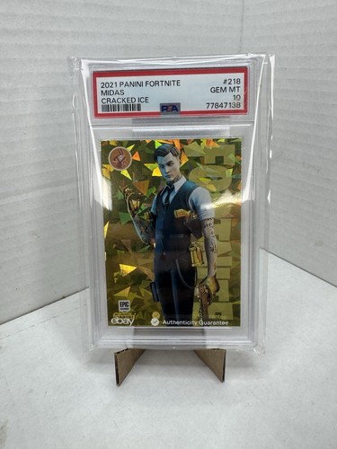 2021 Panini Fortnite Series 3 Midas #218 Cracked Ice PSA 10 GEM MINT 💎🔥 ...