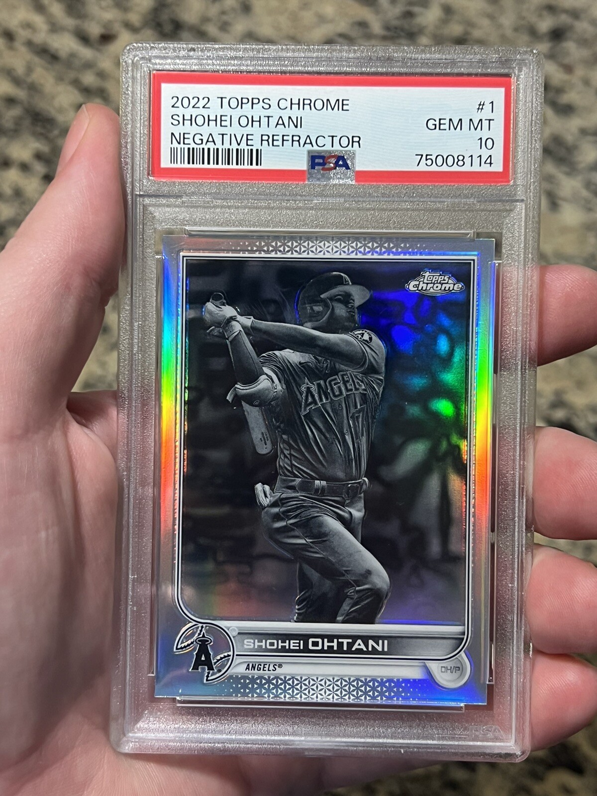 Shohei Ohtani 2022 Topps Chrome #1 Negative Refractor Price Guide ...