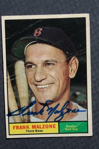 Boston Red Sox star Frank Malzone signed / autographed 1961 Topps ...