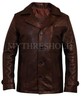 Mens Real Leather Vintage Box Jacket Antique Washed Brown Classic ...