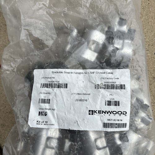 Kenwood T9303AN158 Stackable Snap-in Hangers for 1-5/8" Coaxial Cable ...