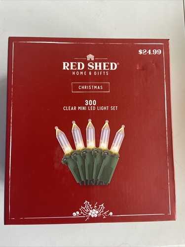 Red Shed Home & Gifts 300 Clear Mini LED Light Set Christmas Holiday ...