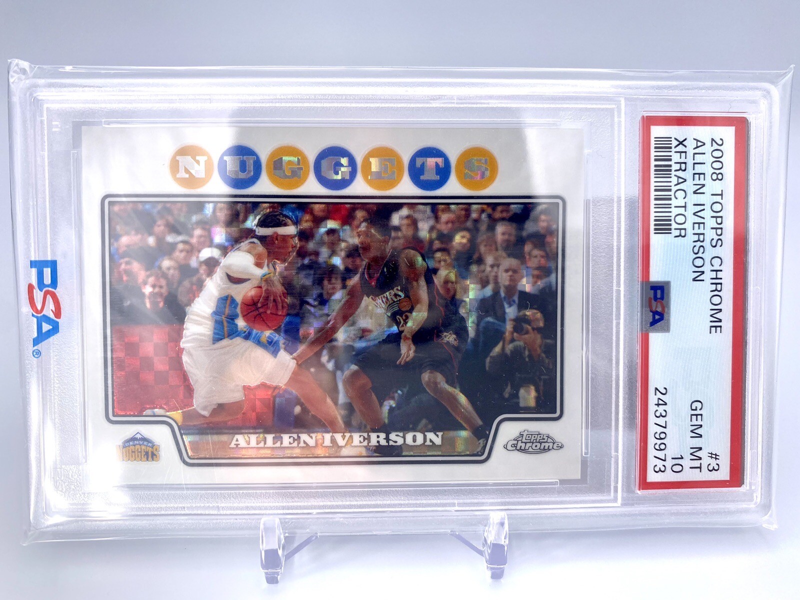 Allen Iverson 2008 Topps Chrome #3 X-Fractor /288 Price Guide - Sports ...