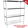 3 Shelf Steel Wire Shelving Adjustable Storage Rack Heavy Duty ...