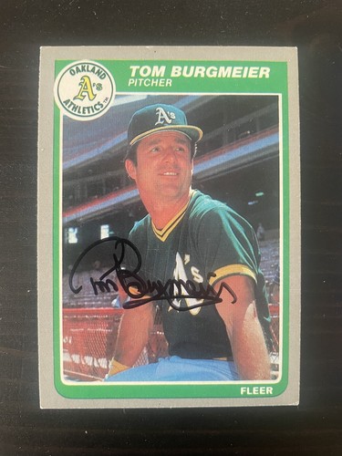 1985 Fleer #417 Tom Burgmeier Oakland A’s Signed Card Autographed | eBay
