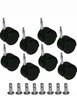 6 x Furniture swivel Castor Wheels With Inserts-For Divan Bed Sofa ...