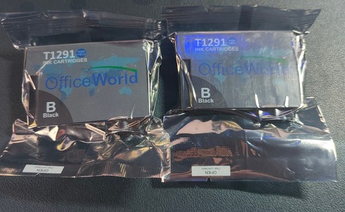 Office World Ink Cartridges, 2 X Black T1291. High Yield. New. Unopened ...