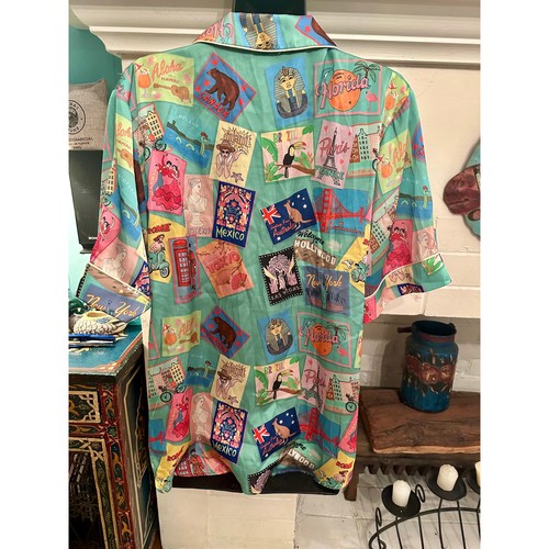 KAREN MABON TRAVEL POSTCARDS SLEEP SHIRT SOLD OUT AT SHOPBOP S | eBay