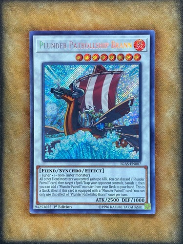 Yugioh Plunder Patrollship Brann IGAS-EN087 Secret Rare 1st Ed NM | eBay