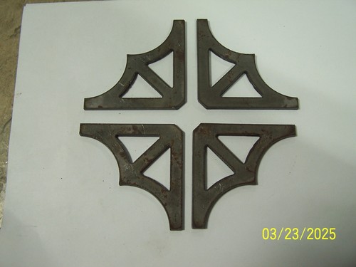 Small 90 Degree Lazor Cut Weld In Decorative Gussets 3" Set Of 4 | eBay
