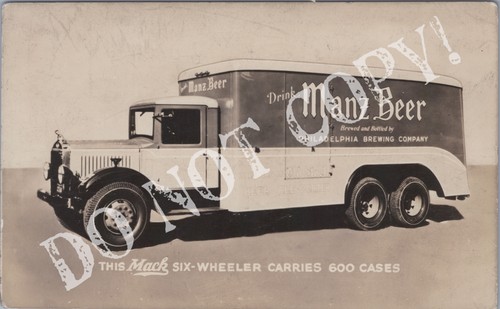 RPPC-Advertising-Mack Six Wheel Cooler Truck-Manz Beer-Phila Brewing ...