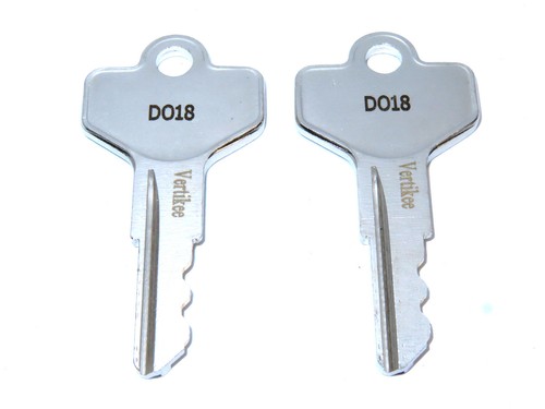 DO18 Keys For Allen Bradley Keyed Switches Two Numbered D018 keys ...