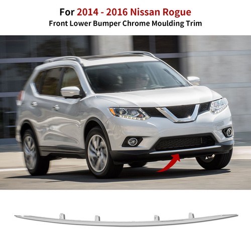 For 2014-2016 Nissan Rogue Front Lower Bumper Chrome Moulding Trim ...