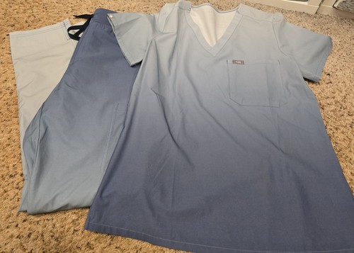 Womens Figs FreeX Scrub Set-OCEAN MIST | eBay