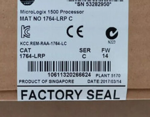 1 PC New Sealed Allen Bradley 1764-LRP SER C MicroLogix 1500 Processor ...