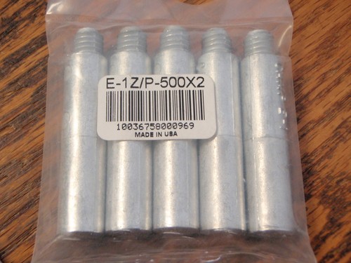 PENCIL ZINC ANODE 1/2" X 2" THREAD SIZE 3/8-16 70-E1Z 5 PACK ZINCS BOAT ...