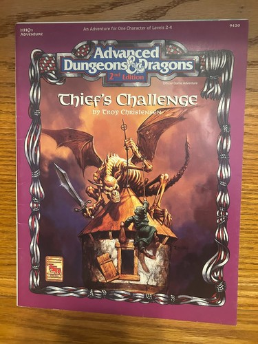 TSR Advanced D&D "Thief's Challenge" by Troy Christensen (1993 - #9420 ...
