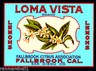 Chula Vista San Diego Mission Lemon Citrus Fruit Crate Label Vintage ...