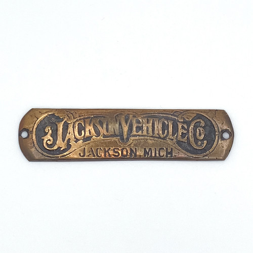 Antique Jackson Vehicle Michigan Carriage Buggy Emblem Tag Plaque ...