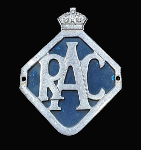 RAC original 1940's~ Vintage Car Badge Emblem gap below RAC type | eBay