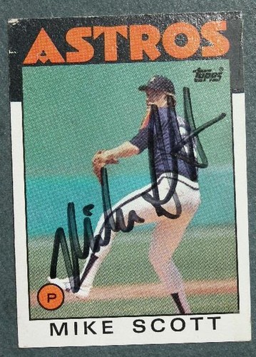 Houston Astros Star Mike Scott signed autographed 1986 Topps Baseball ...