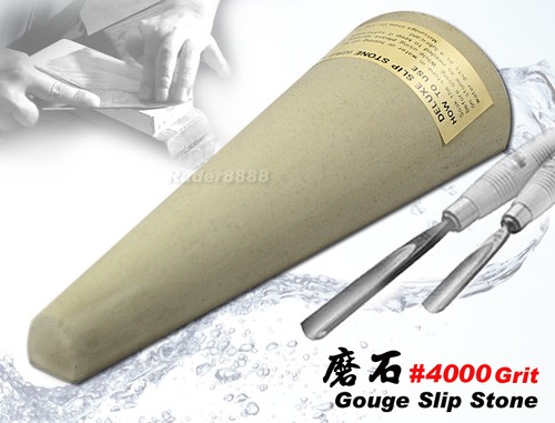 Cone Gouge Slip Stone 4000 Grit Osaka Japanese Sharpening For Gouge ...