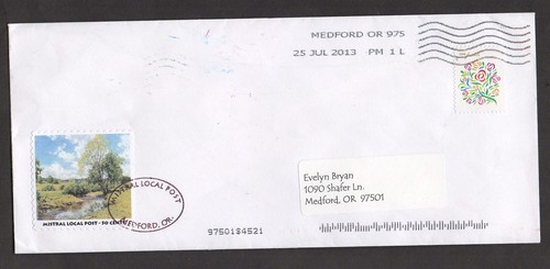 US #4764 Wedding Flowers stamp and local post stamp Iinkjet Cancel ...