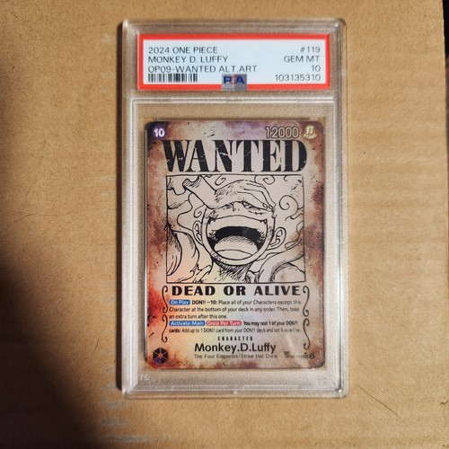 PSA 10 Monkey D. Luffy (Wanted) Emperors in the New World OP05-119 One Piece | eBay