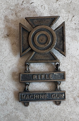 WWII U.S. ARMY Sterling Silver Sharpshooter Badge, Rifle and Machine ...