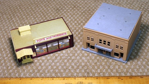 Lot of 2 Vintage Built HO 1/87 Scale Hobby Shop Theatre Layout | eBay