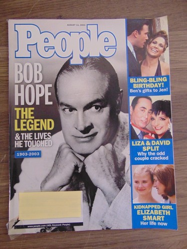 People Magazine August 11 2003 Bob Hope The Legend 1903-2003 No Label ...