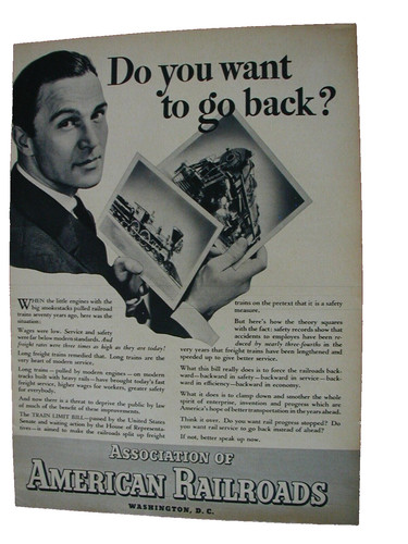 1938 Association of American Railroads Washington D.C. Vintage Print Ad ...