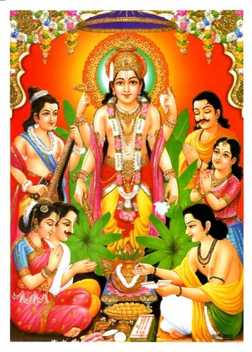 Sri Satyanarayan Pooja Puja Religious Poster Size 5" x 7 | eBay