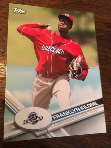 2017 Topps Pro Debut Jumbo 5x7 Franklyn Kilome BlueClaws 147 #'d 02/49 ...