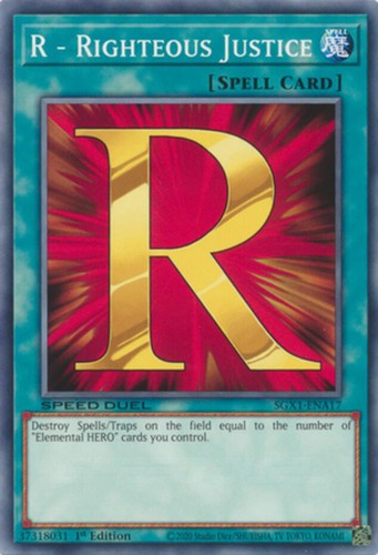 Yugioh! R - Righteous Justice - SGX1-ENA17 - Common - 1st Edition Near ...