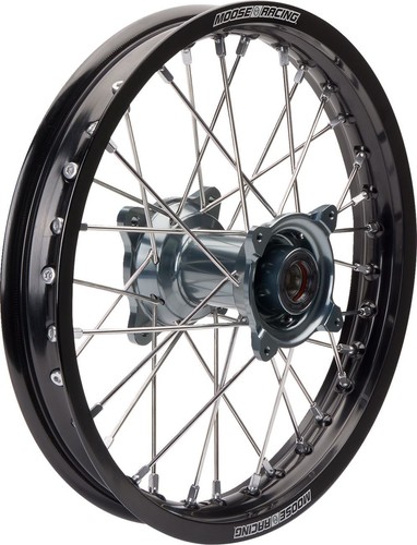 MOOSE RACING Wheel Assembly - SX-1 - Rear - Black Wheel/Gray Hub - 14x1 ...