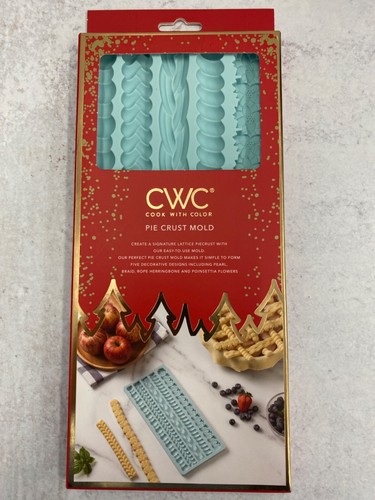 CWC Cook With Color silicone decorative pie crust mold -Lt Blue | eBay