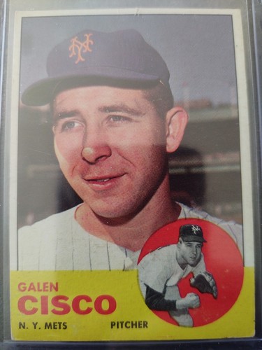 1963 Topps Baseball Galen Cisco #93 | eBay