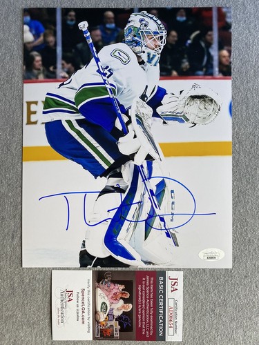 VANCOUVER CANUCKS- THATCHER DEMKO AUTOGRAPH 8x10 ACTION PHOTO JSA ...