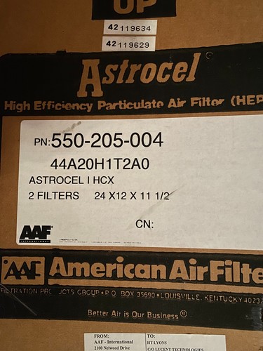 2 Pack- AAF Flanders AstroCel HCX Air Filter 550-205-004 24x24x11.5 | eBay