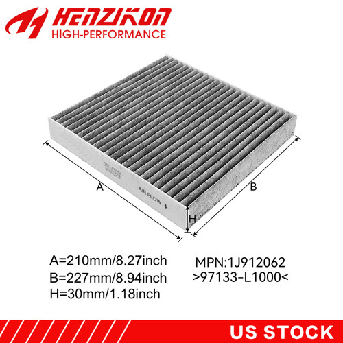 97133-N9100 Pollen Cabin Air Filter For Hyundai Kia 1.6L 2.5L 21-24 ...