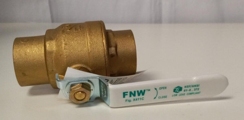 FNW 1-1/2 in Brass Full Port Sweat 600# Ball Valve FNWX411CJ | eBay