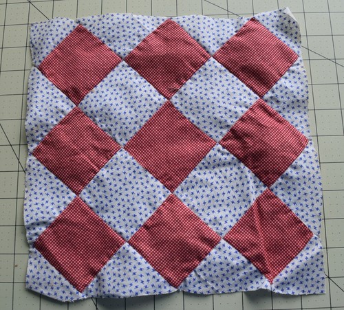 2923a 1 antique 1870-80's Philadelphia Pavement quilt block, shirting ...