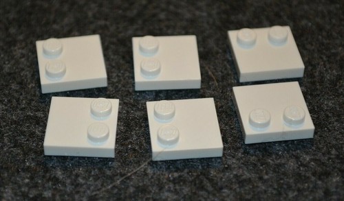 (6) 2x2 White Smooth Finishing Tile w/ 2 Pegs on Side Bricks - NEW Lego ...