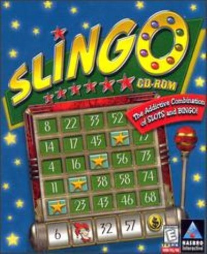 Slingo PC CD mix of bingo & slot machine spin reels match card numbers ...