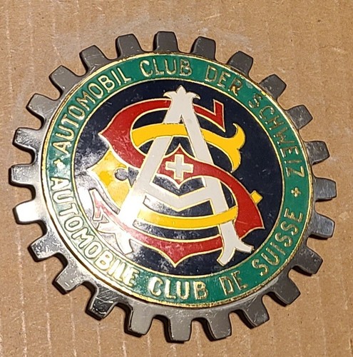AUTOMOBILE CLUB DE SUISSE/DER SCHWEIZ ACS BADGE - NOS OEM - GRILLE ...