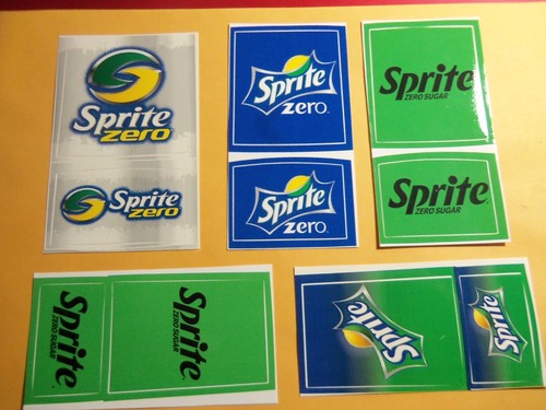 SODA SPRITE DECALS 5 DIFFERENT TYPES 10 TOTAL BRAND NEW $8.00 WITH FREE ...