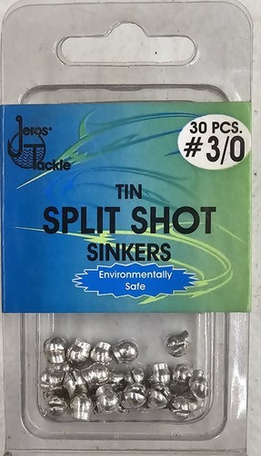 1 Pack of 30 - #3/0 TIN SPLIT SHOT SINKERS | eBay